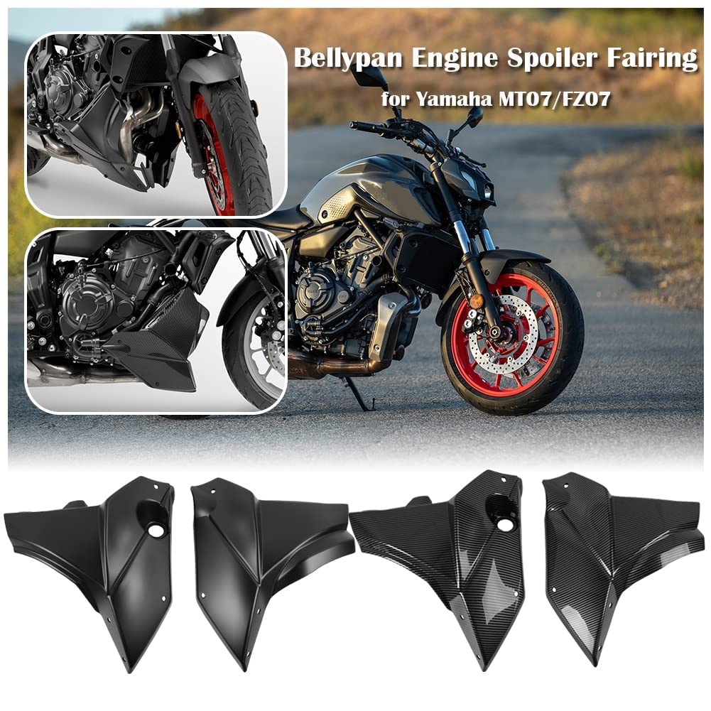 Motorcycle Bellypan MT-07 FZ-07 Lowering Bellypan Engine Guard - ABS ...