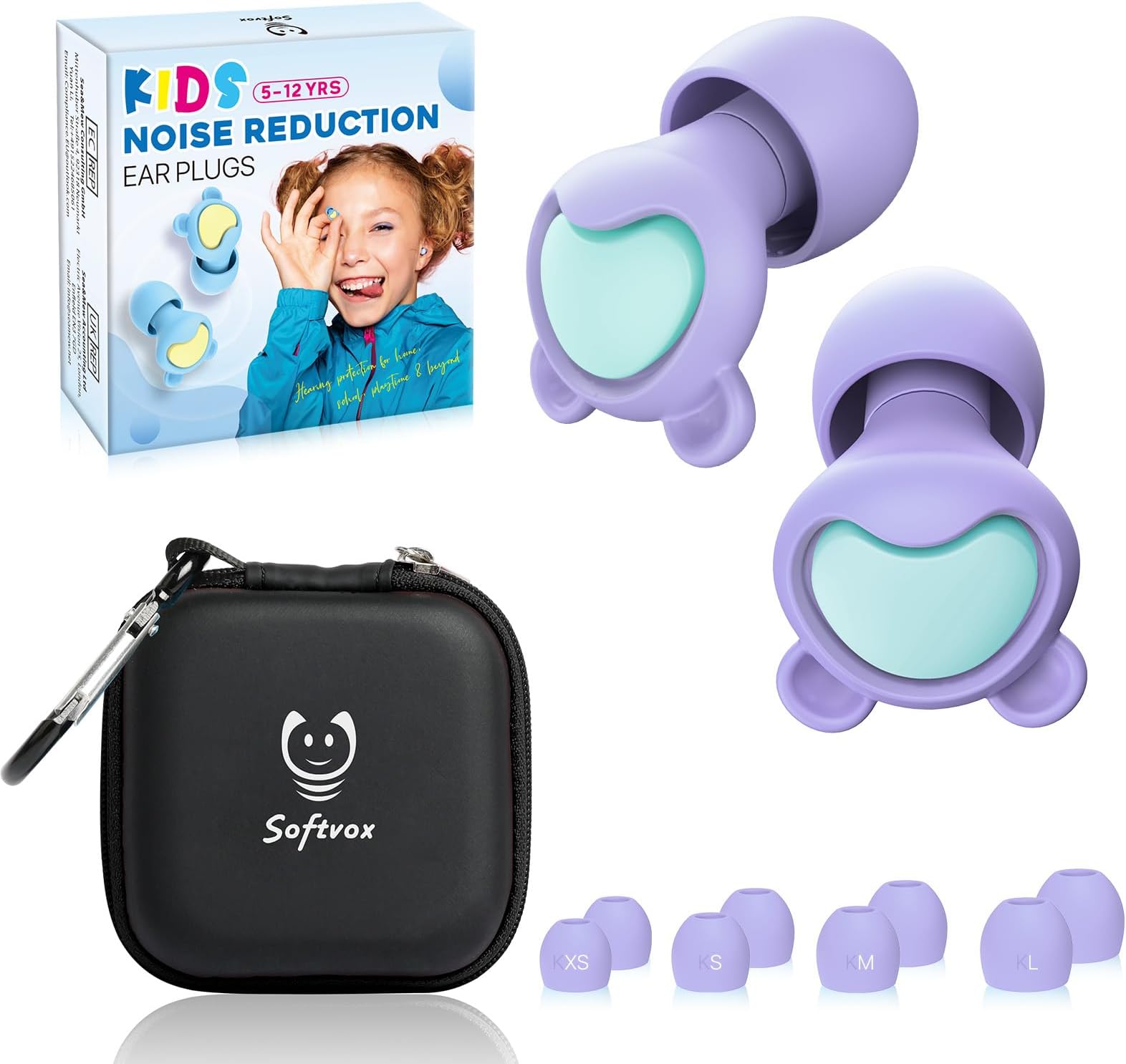 Amazon.com: Kids Ear Plugs (6-12 yrs) - Reusable Noise Reduction Samll ...