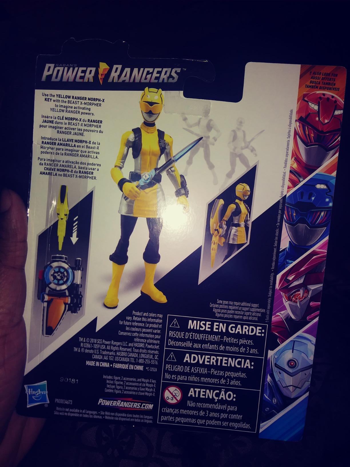 Amazon.com: Power Rangers Beast Morphers Yellow Ranger 6" Action Figure ...