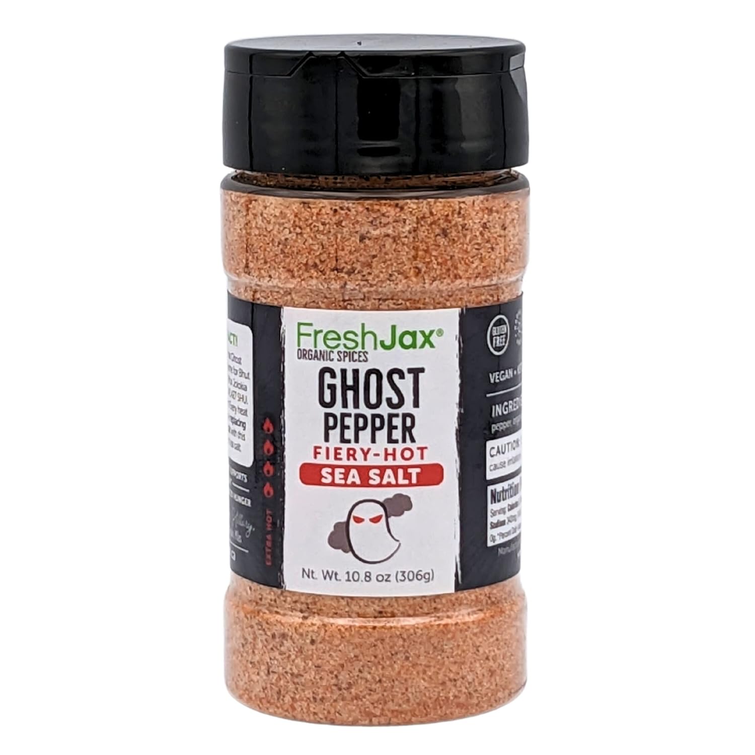 Amazon.com : FreshJax Ghost Pepper Fiery Hot Sea Salt (10.8 oz Bottle ...