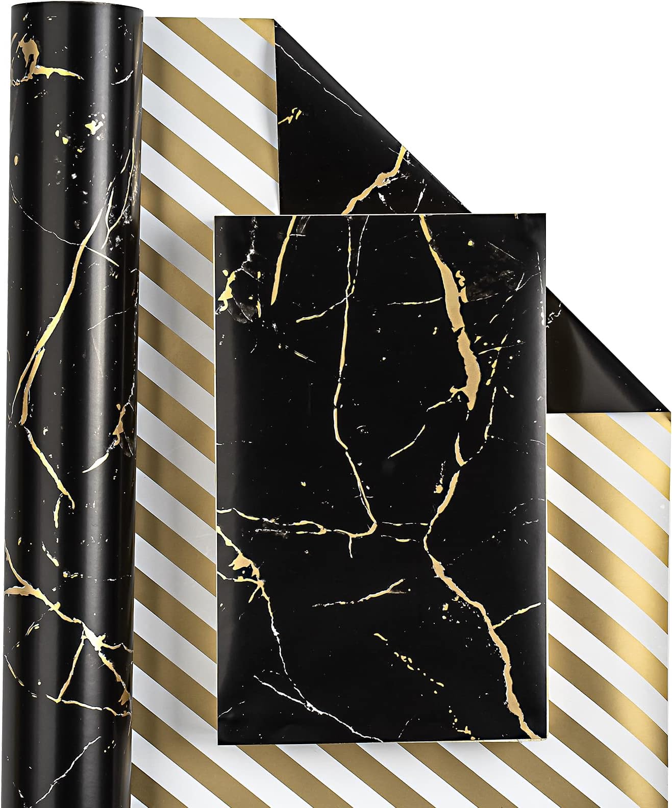 5m Roll of Recyclable Wrapping Paper - Kraft Gold | Christmas Gift Wrap ...