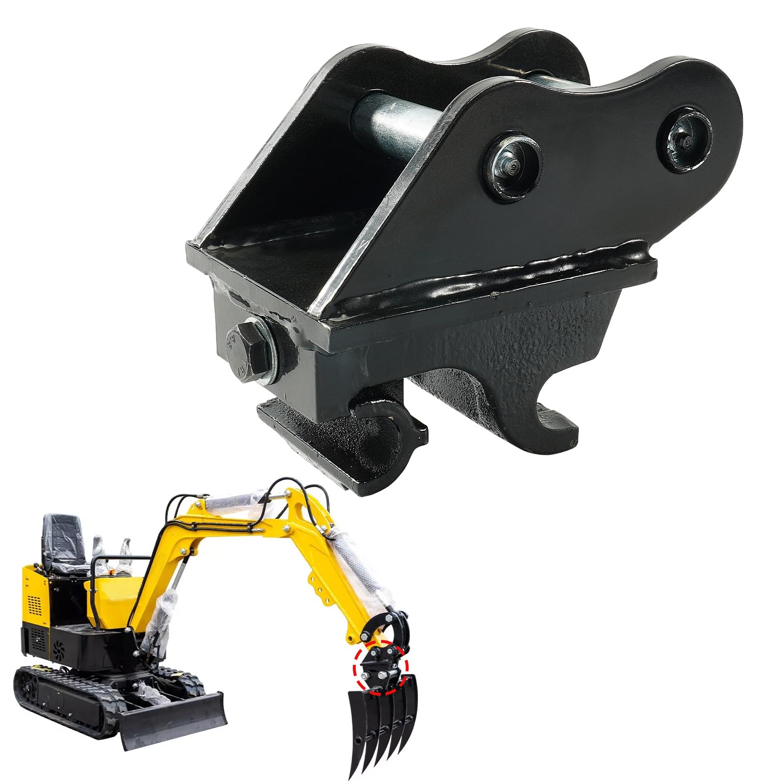 Mini Excavator Attachment Quick Hitch Coupler Compatible with Typhon ...