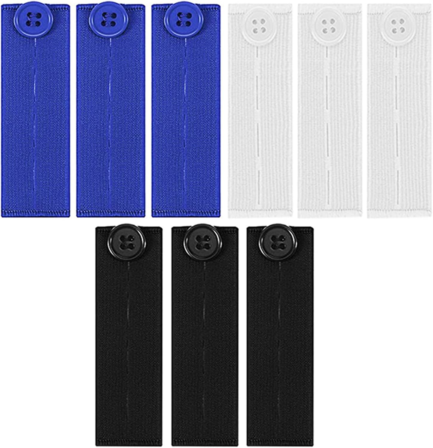 Elastic Waist Extenders, 9PCS Adjustable Wasitband Expanders, Button ...