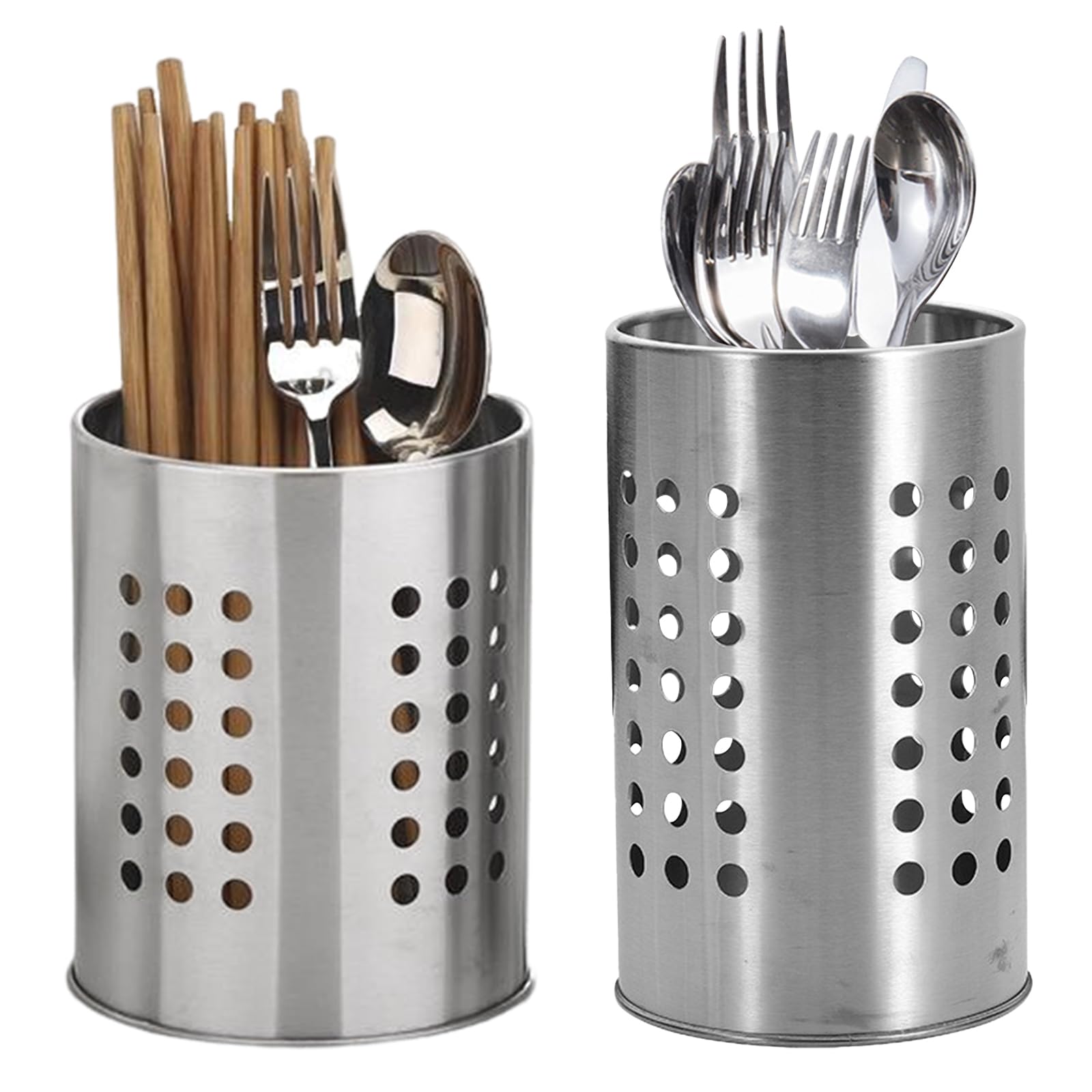 Omevett 2pcs Stainless Steel Cutlery Drainer Silver Kitchen Utensils ...