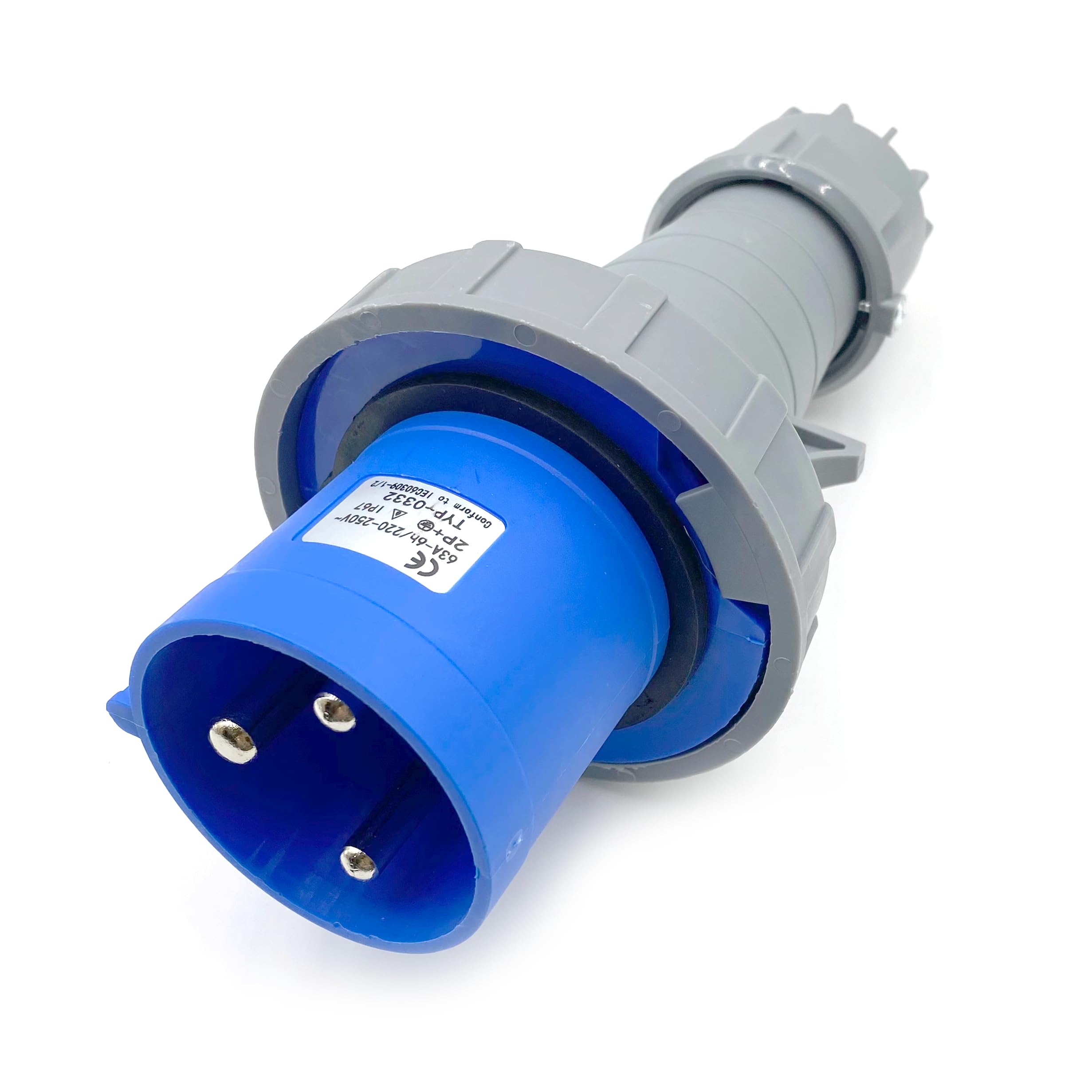 Iec 60309 Waterproof Industrial Connector Plug 3pin 63a 200v 250v ...