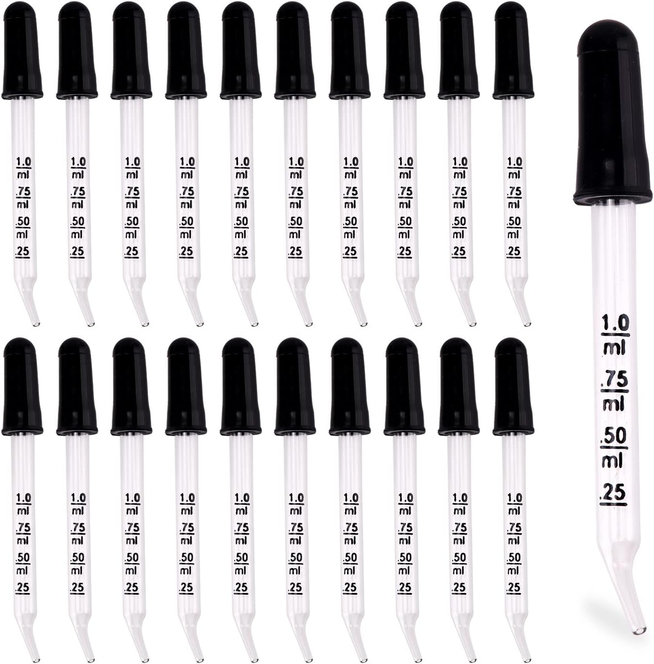 Amazon.com: Dropper Bottle 20pcs Essential Oil Droppers Pipettes ...