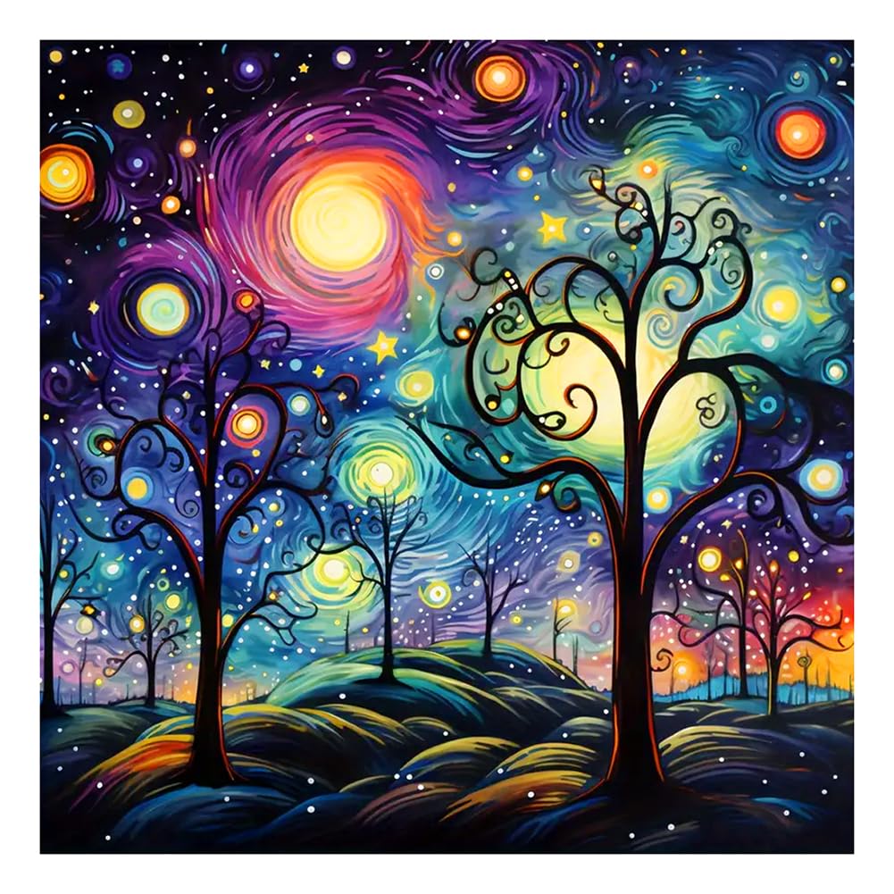 Amazon.com: FHBUBPUP Starry Sky Diamond Painting Kits for Adults ...