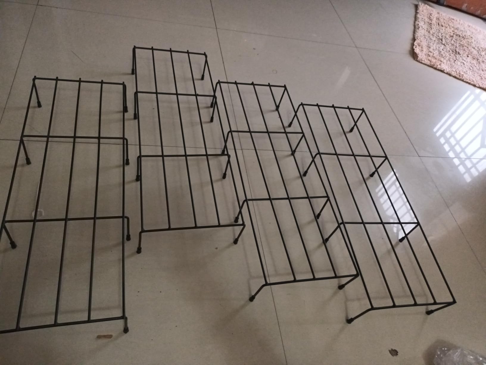 URBANMAALI Rectangular Metal indoor Outdoor Planter Stand, Flower Pot ...