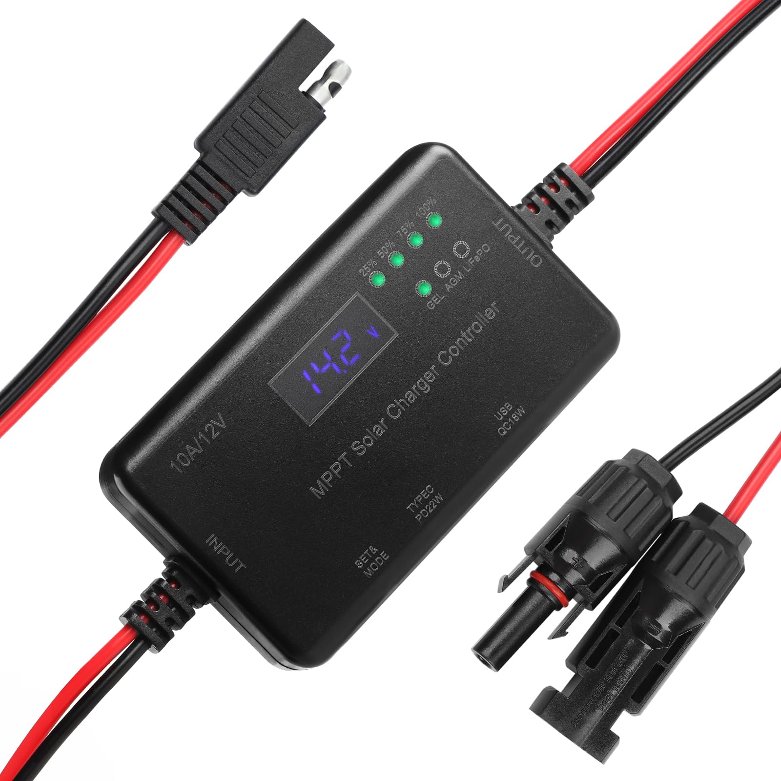 Amazon.com : OXSUN MPPT Solar Charge Controller, 12V 10A Solar Panel ...