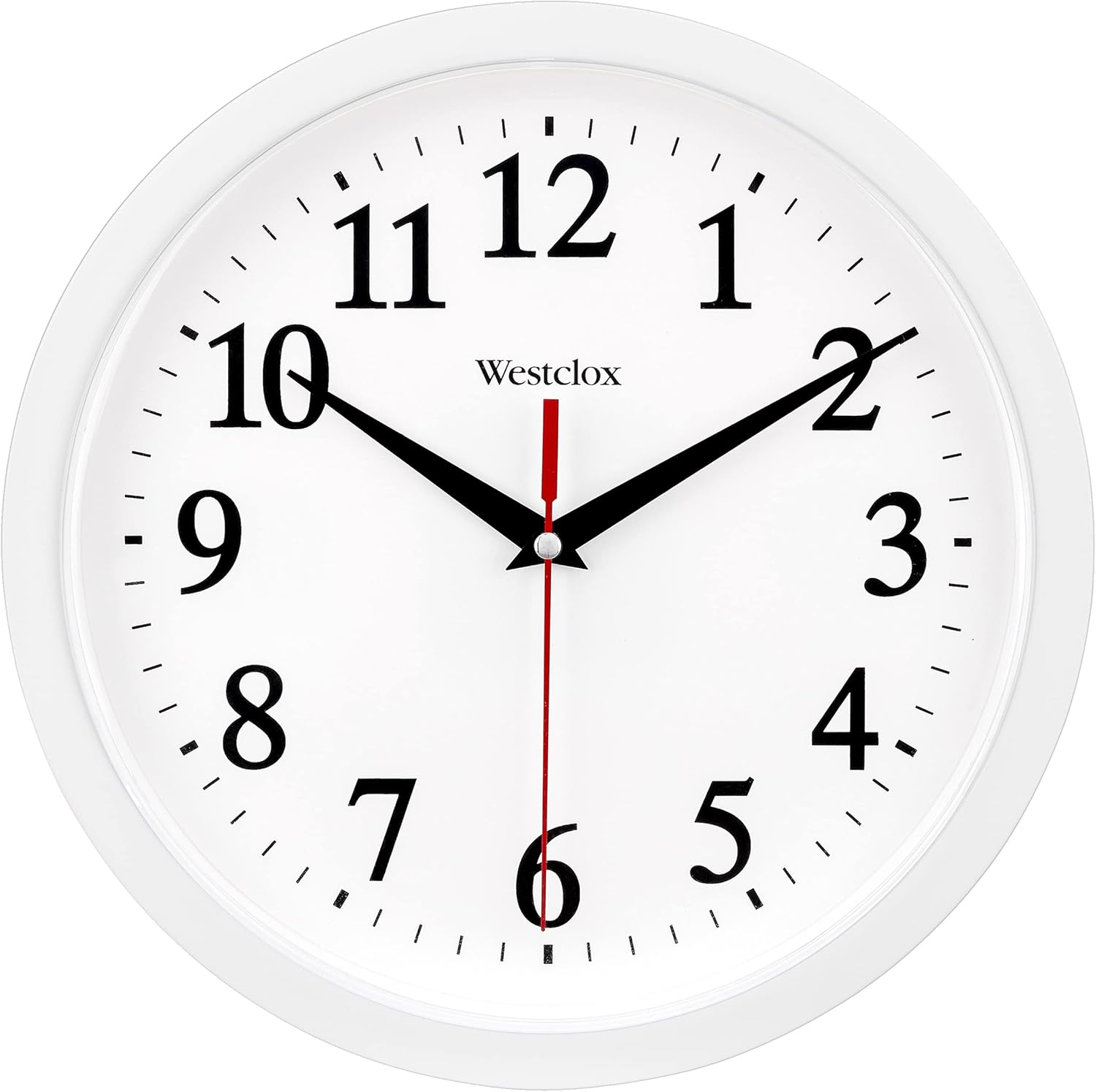 Amazon.com: Westclox 10" (White) 461761 Basic Wall Clock : Home & Kitchen