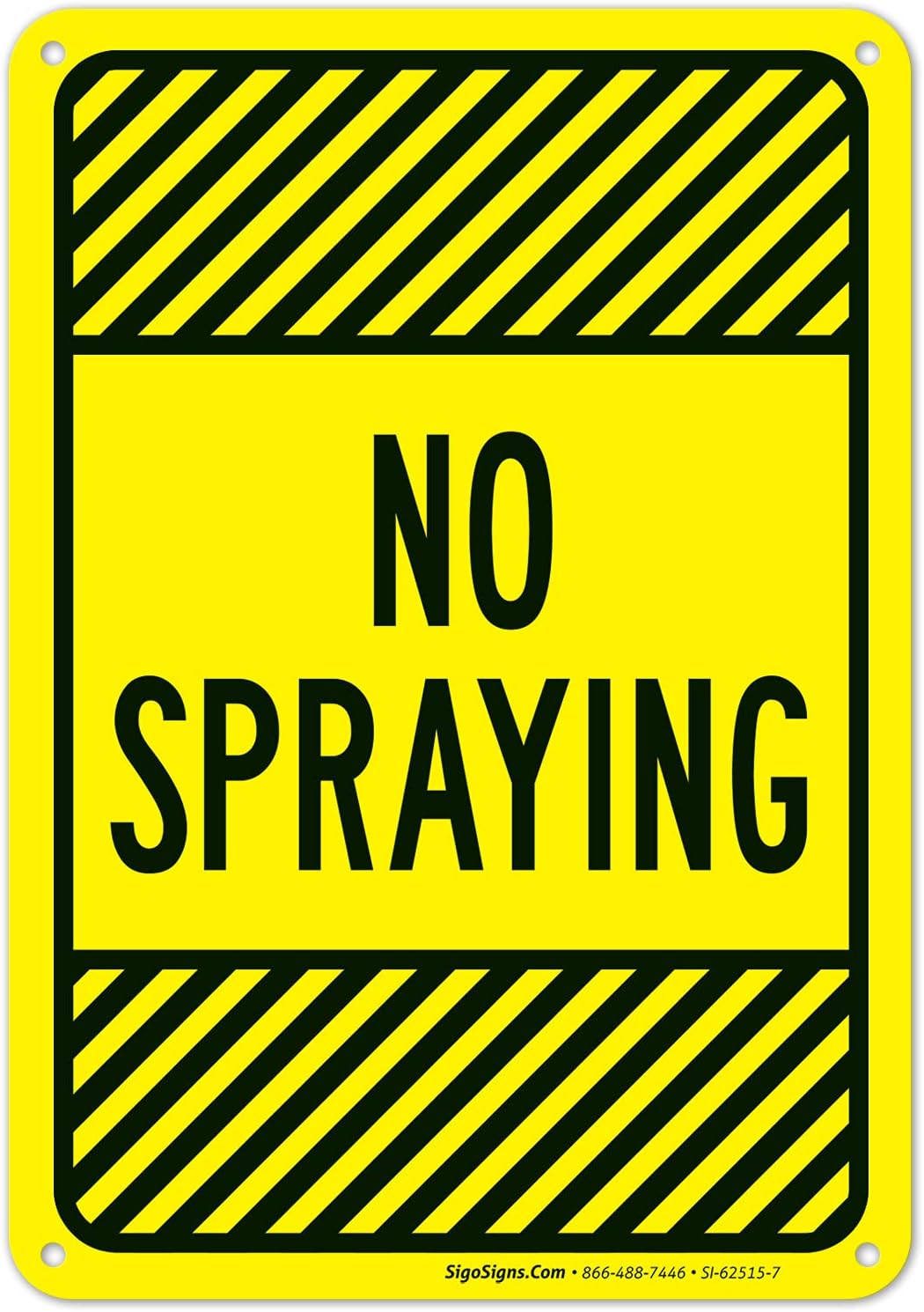 Amazon.com: warning do not spray Aluminum Composite Outdoor Sign 8.5 ...