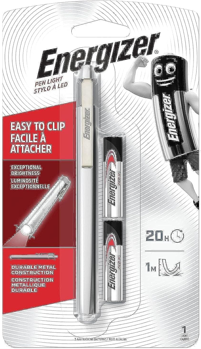 Energizer Fit in Pocket LED Penlight with 2 AAA Batteries: Buy Online ...