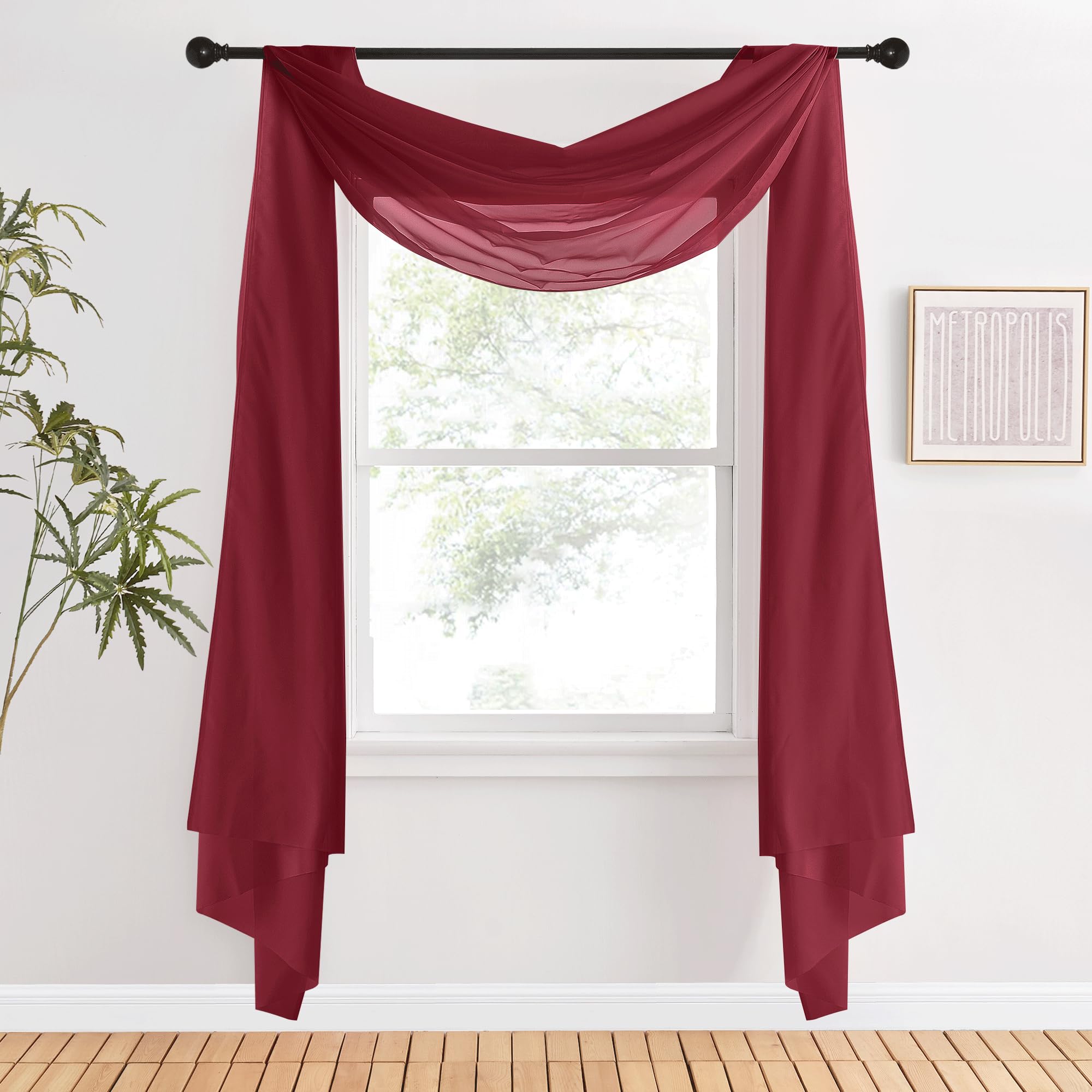 Large Window Curtain Scarf Ideas Amazon.com: AZRMT Window Scarf Bed