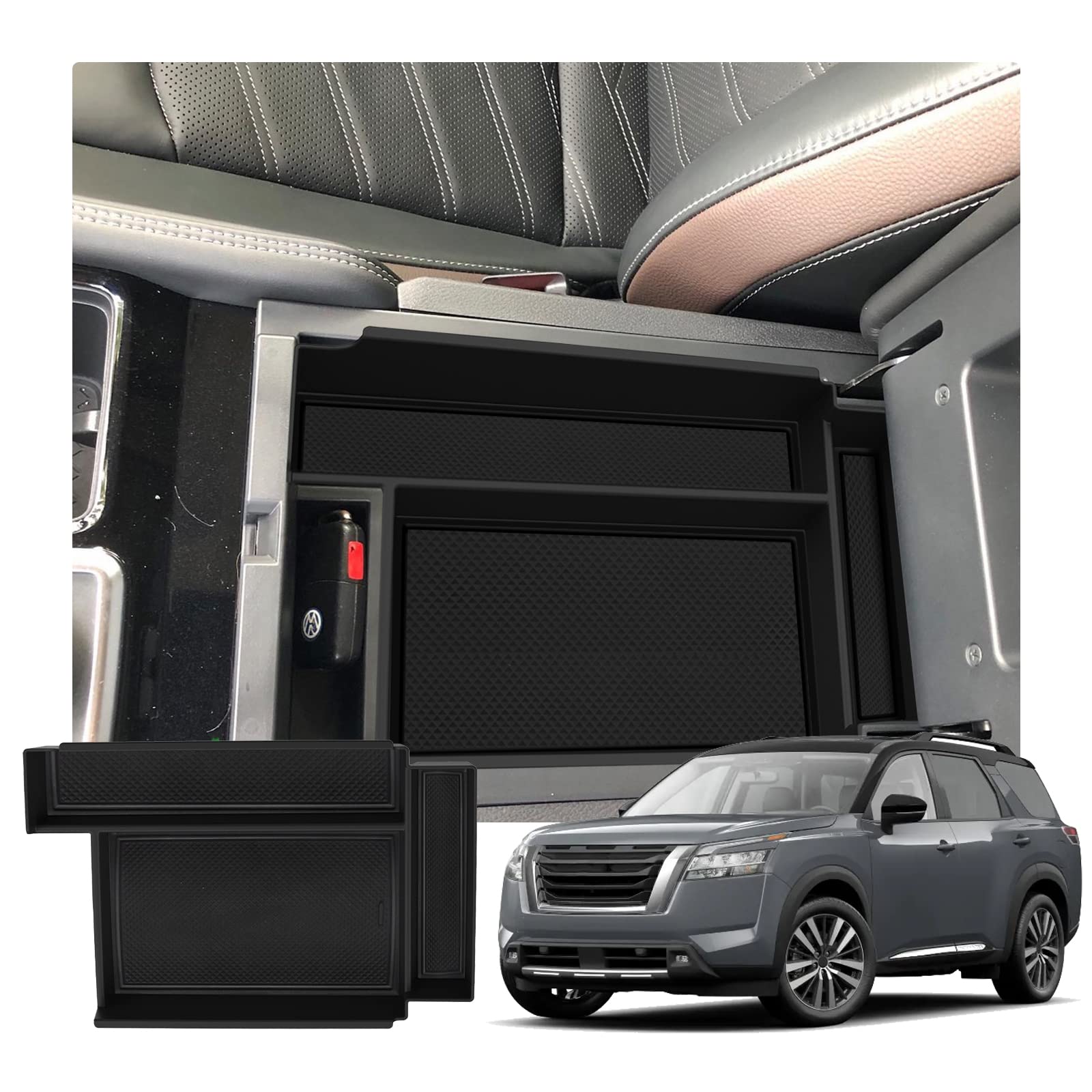 R Ruiya Pathfinder Center Console Tray For 2022 2023 Nisan | Desertcart ...