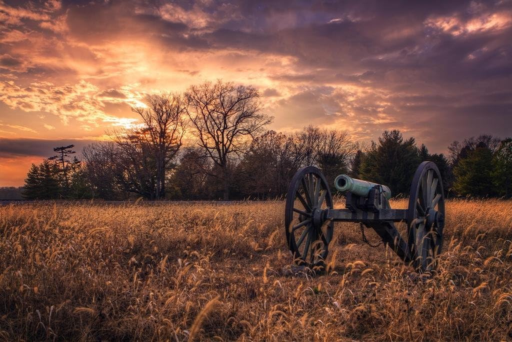 Amazon.com: Civil War Cannon at Sunset Photo Photograph Cool Wall Art ...