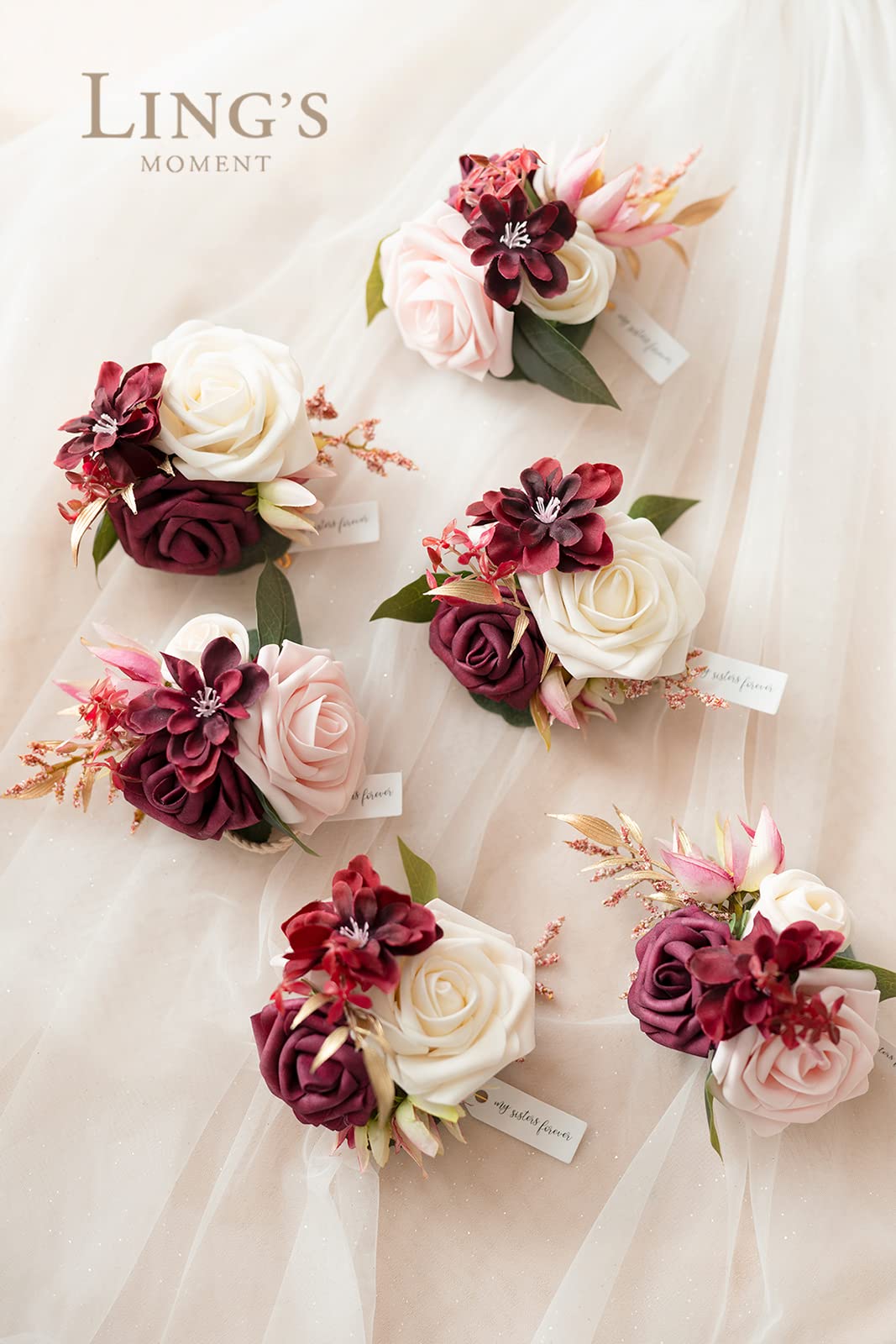 Burgundy Fall Wedding Corsages Burgundy Corsage And Boutonniere Set