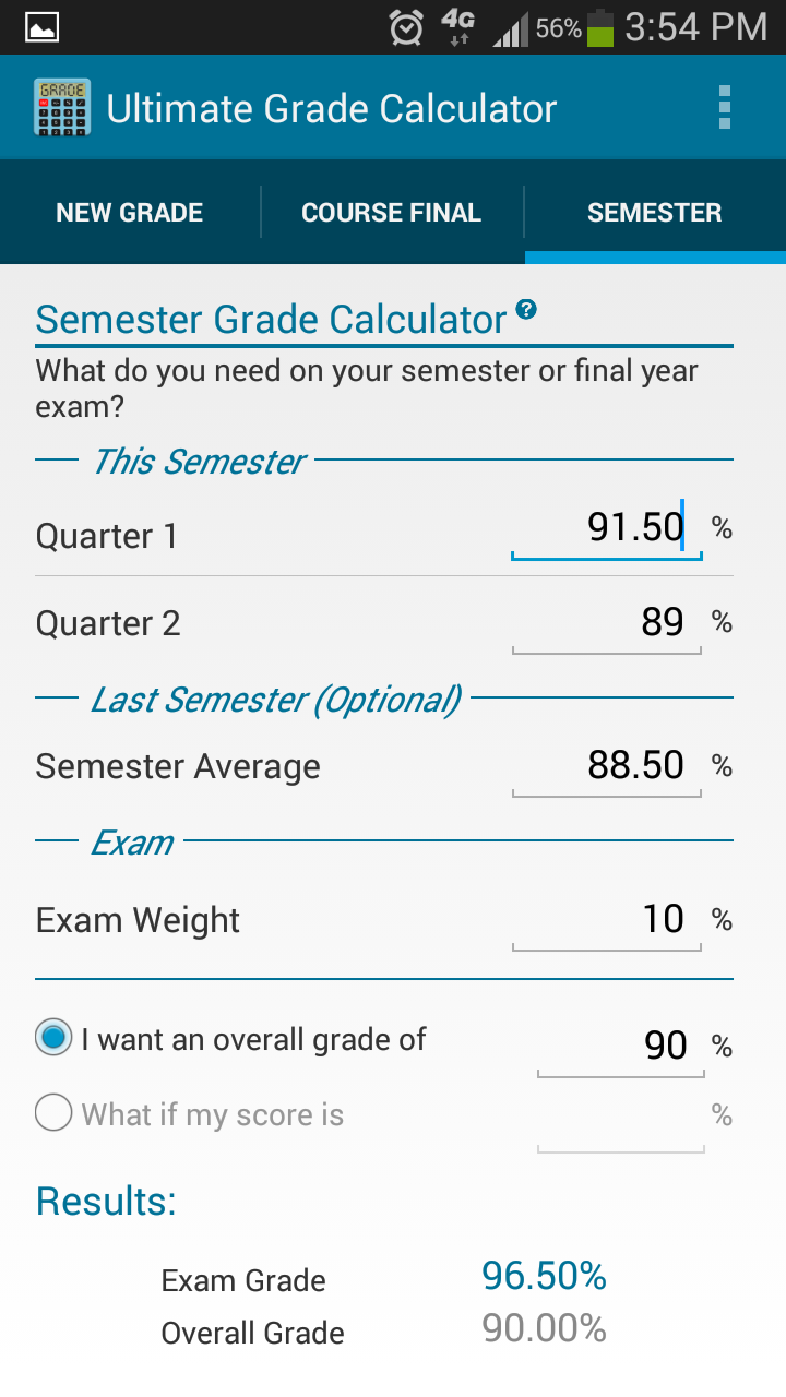 Ultimate Grade Calculator App On Amazon Appstore