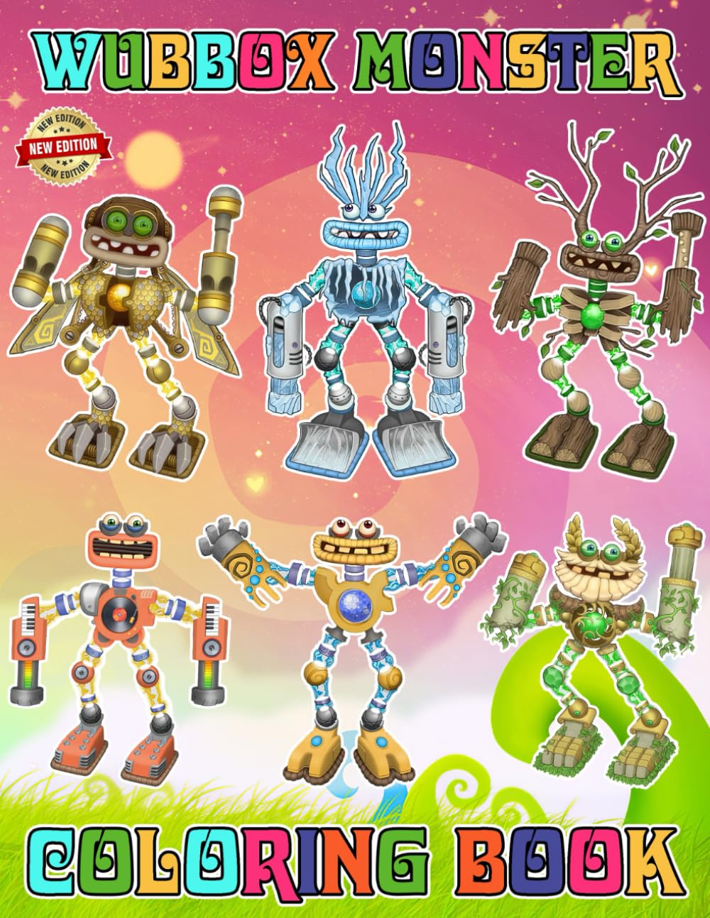 Amazon.com: Wubbox's Monster Coloring Book for Teen Men Women Kid: 50 ...