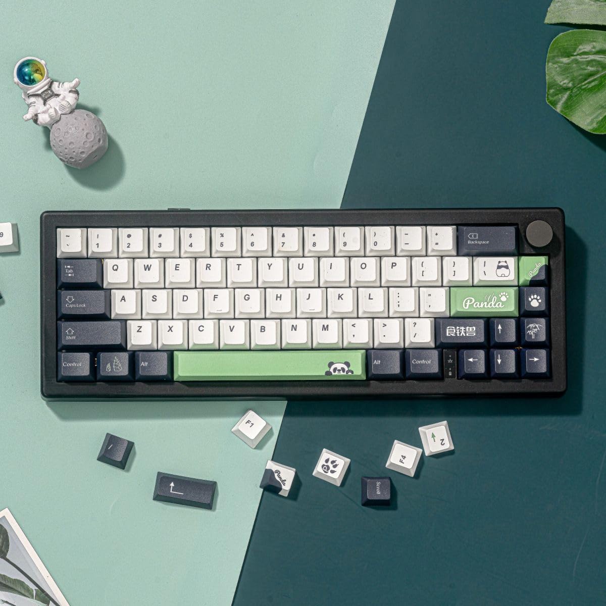 Amazon.com: Pusakoa Panda Themed PBT Keycaps Set Cherry Profile Cute ...