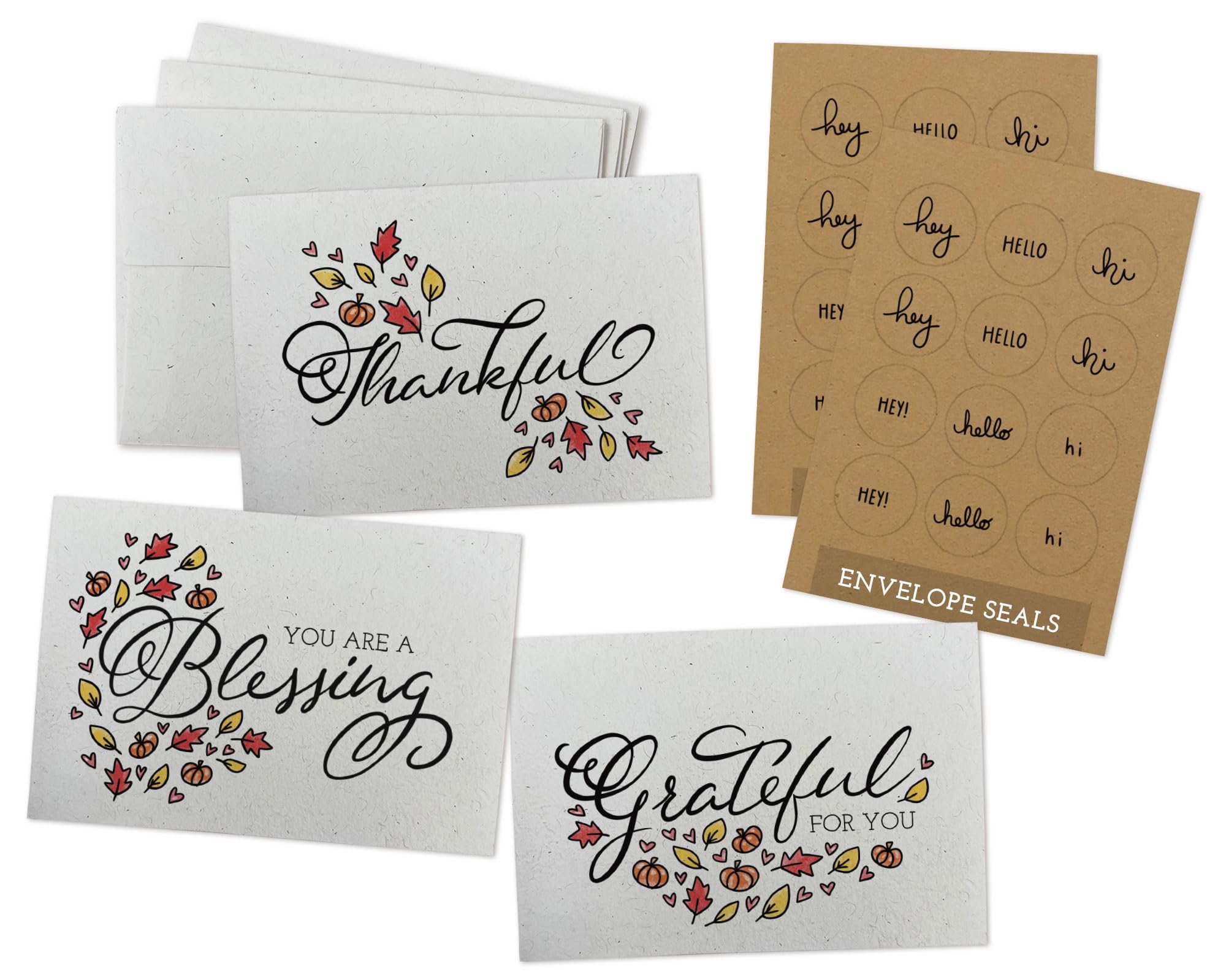 Amazon.com : Thanksgiving Greeting Card Set - 24 Thanksgiving Cards ...