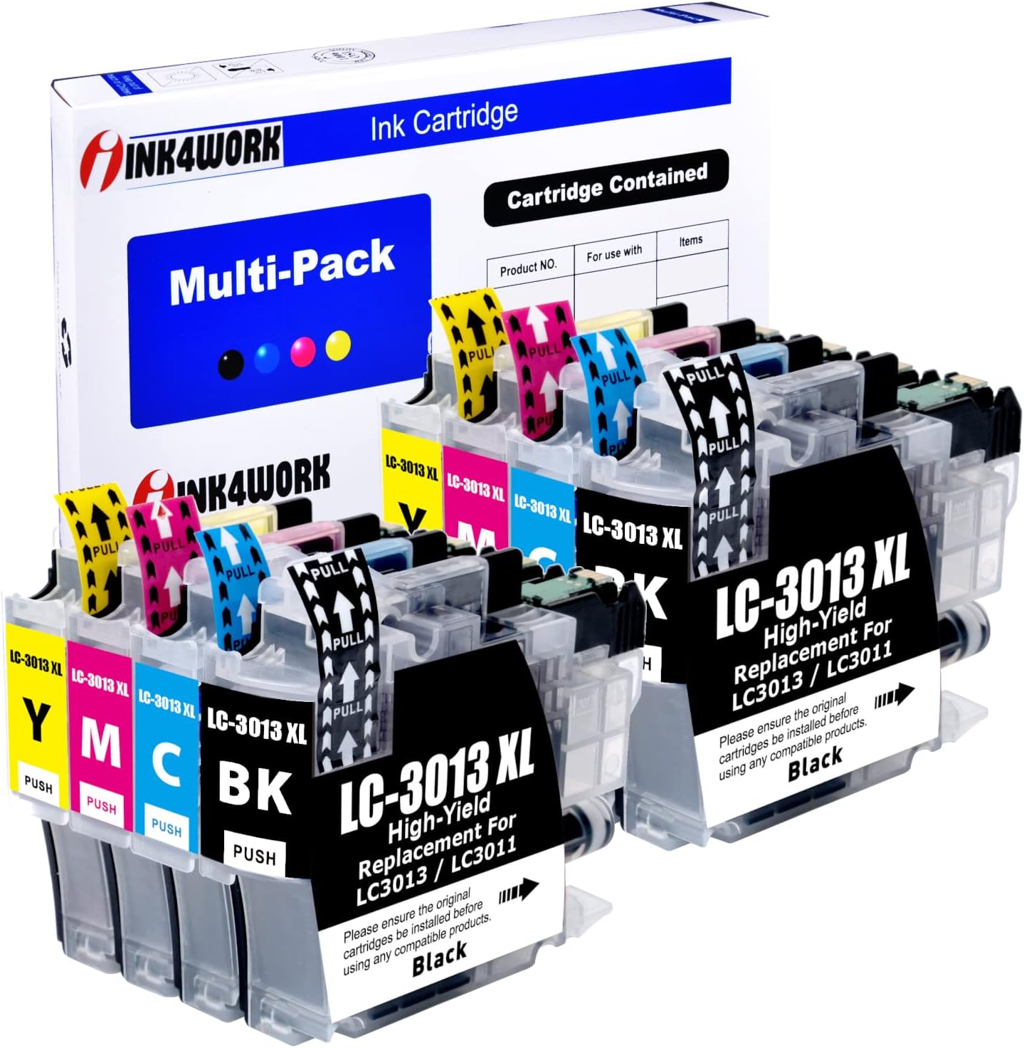 Amazon.com: INK4WORK LC3013XL 8-Pack Compatible Ink Cartridges ...