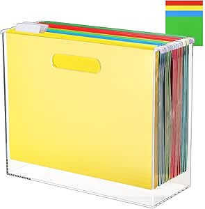Amazon.com : Acrylic File Folder Organizer and 12pcs Hanging File ...