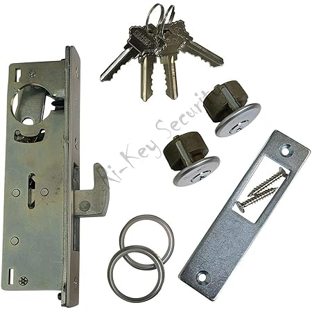 Storefront Door Mortise Lock Hook Deadbolt with 2 Cylinders Adams Rite ...