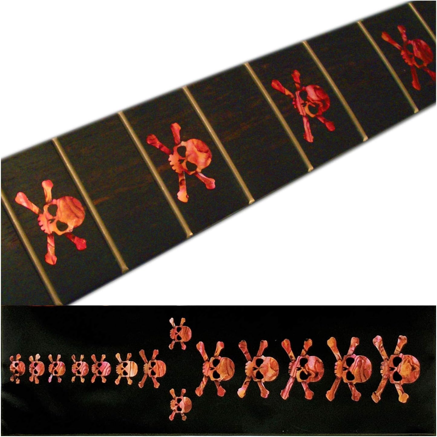 Amazon.com: Inlay Sticker Fret Markers for Guitars & Bass - Skull with ...