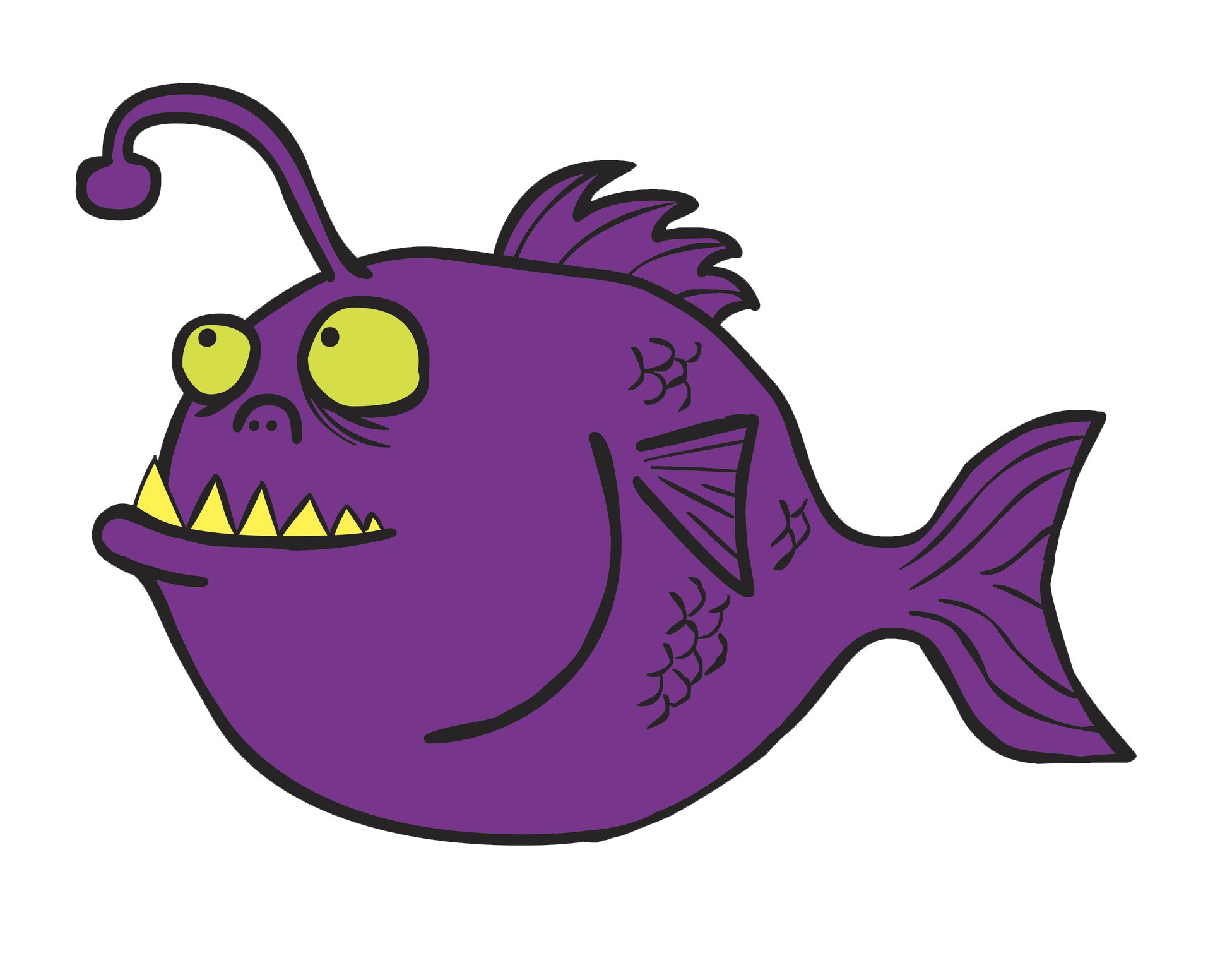 Cartoon Angler Fish