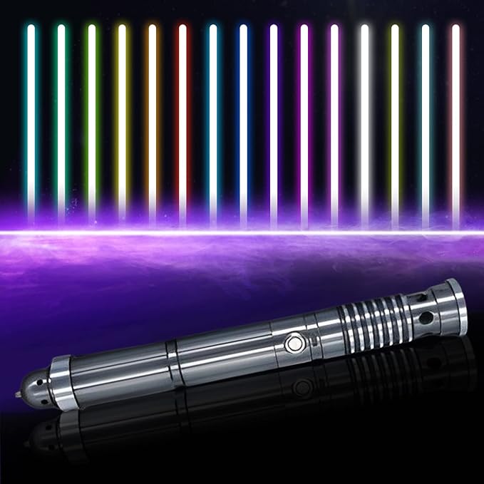 Amazon.co.jp: 大人用デュエルライトセーバースムーススイングライトセーバーfxジェスチャーモーション付きRGB15色変化12音 ...