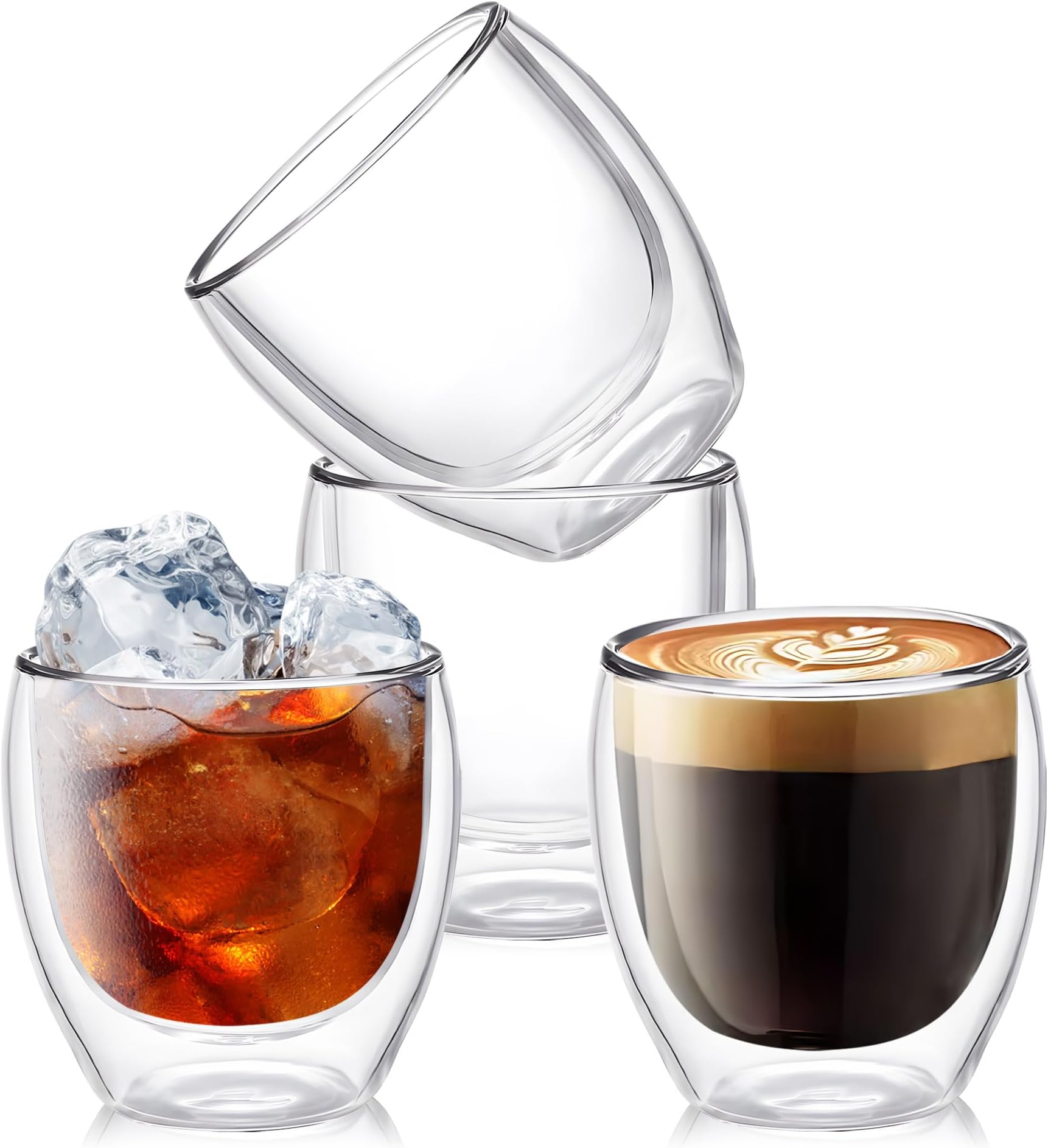 Amazon.com: Bodum 8 oz Pavina Double Wall Glasses, High Heat ...