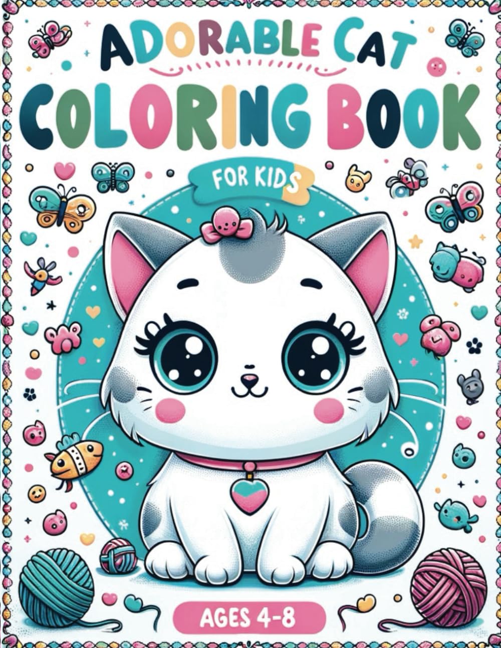 Adorable Cat Coloring Book: 50 Fun and Creative Kittens Doing Cute ...