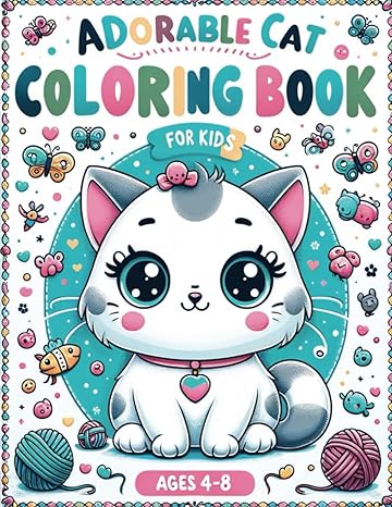 Adorable Cat Coloring Book: 50 Fun and Creative Kittens Doing Cute ...