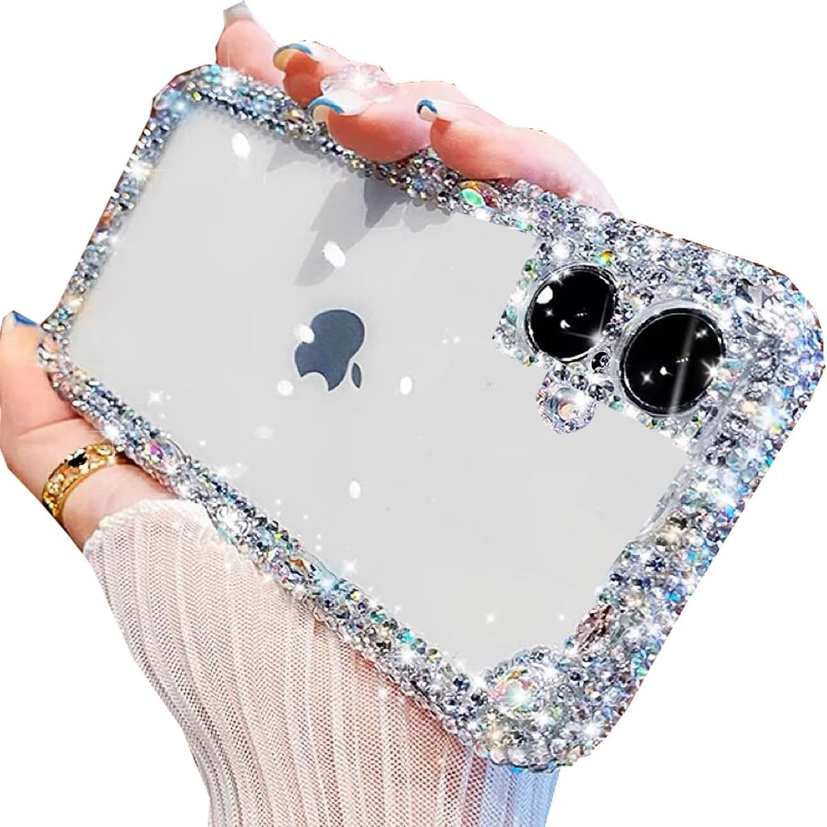 Amazon.com: Changjia Clear Glitter Case for iPhone 16 Plus, Cute Luxury ...