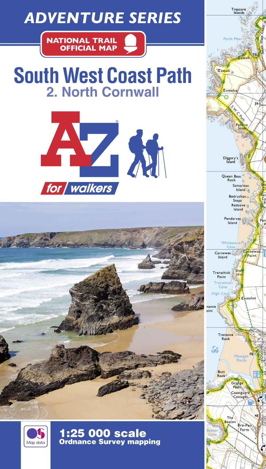 South West Coast Path North Cornwall A-Z Adventure Atlas: Geographers ...