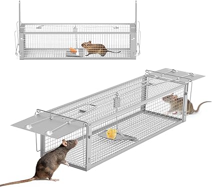 Amazon.com : Humane Rat Trap, Large 2-Door Mouse Traps Humane Live ...