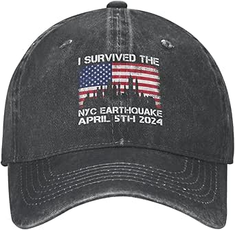 Amazon.com: I Survived NYC Earthquake 2024 Hat Retro Adjustable Cap for ...
