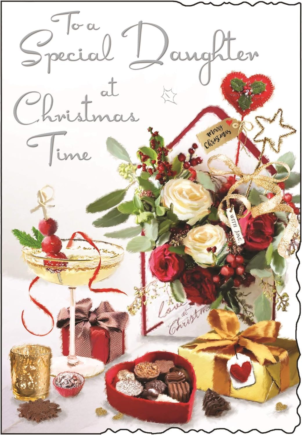 ICG Very Special Daughter Christmas Card - Gorgeous Christmas Tree with ...