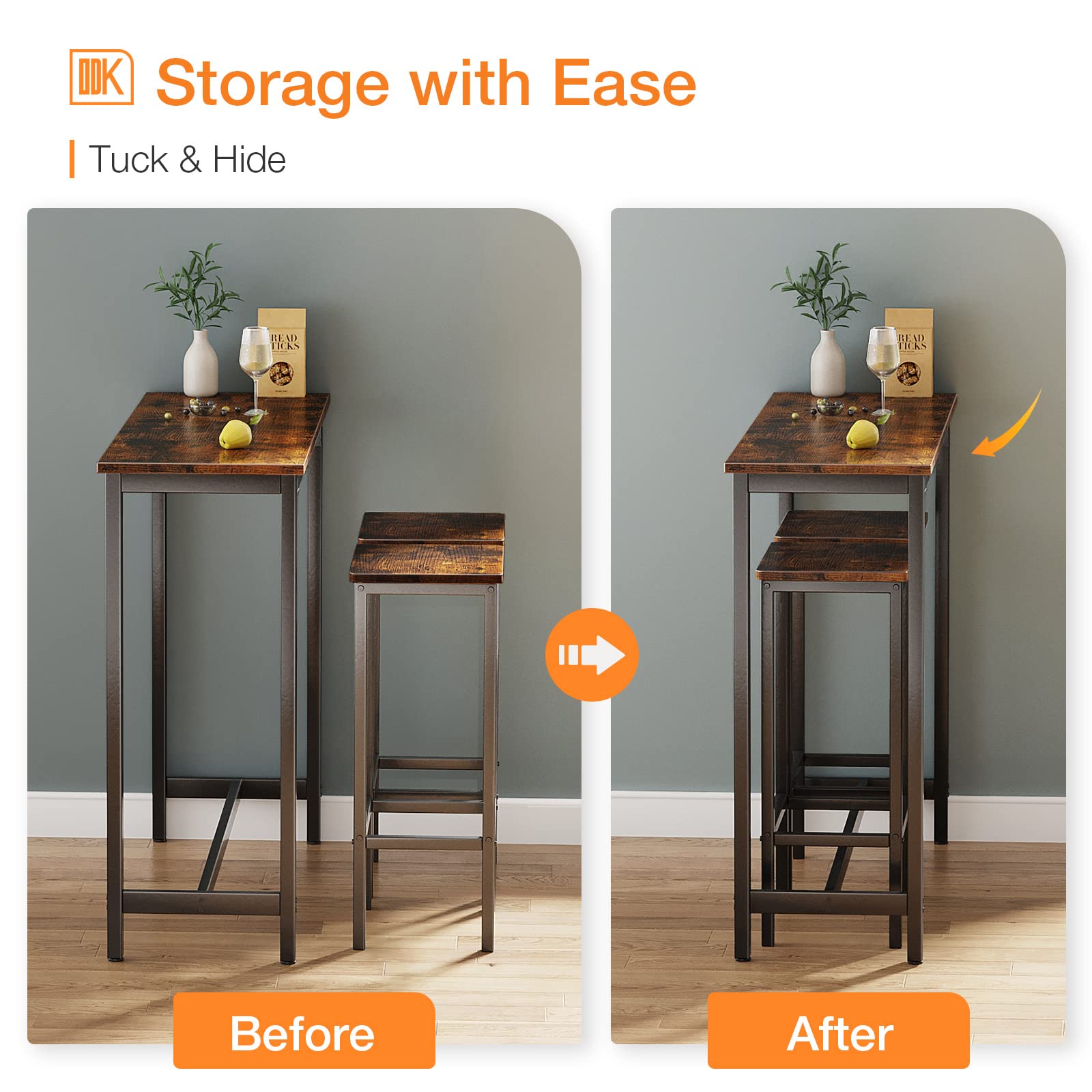 ODK 63" Bar Table, Bar Height Pub Table