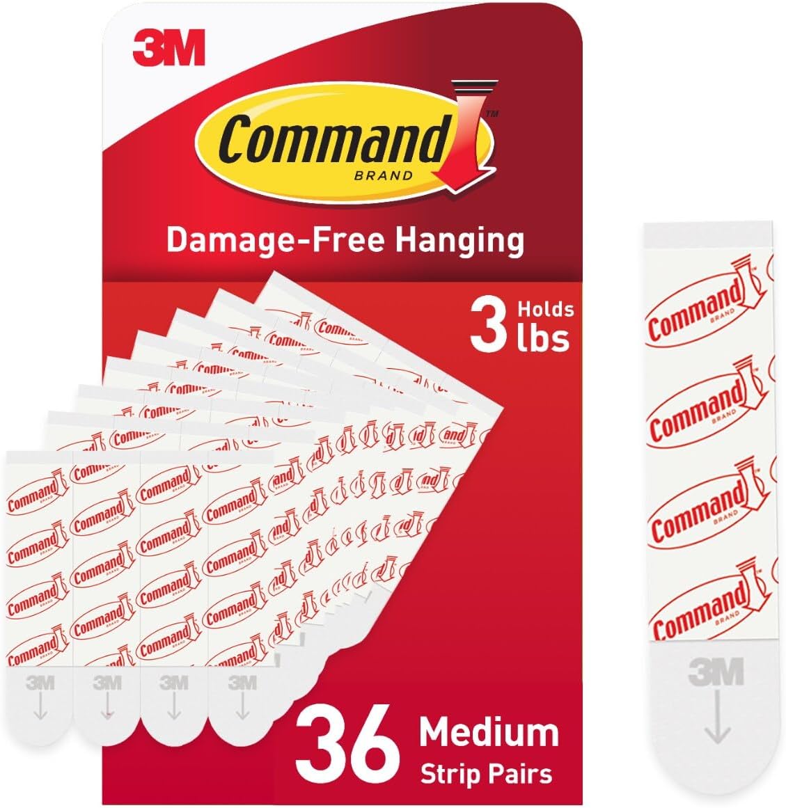Amazon.com: Command Medium Mounting Refill Strips, 9-Strip , Pack of 4 ...