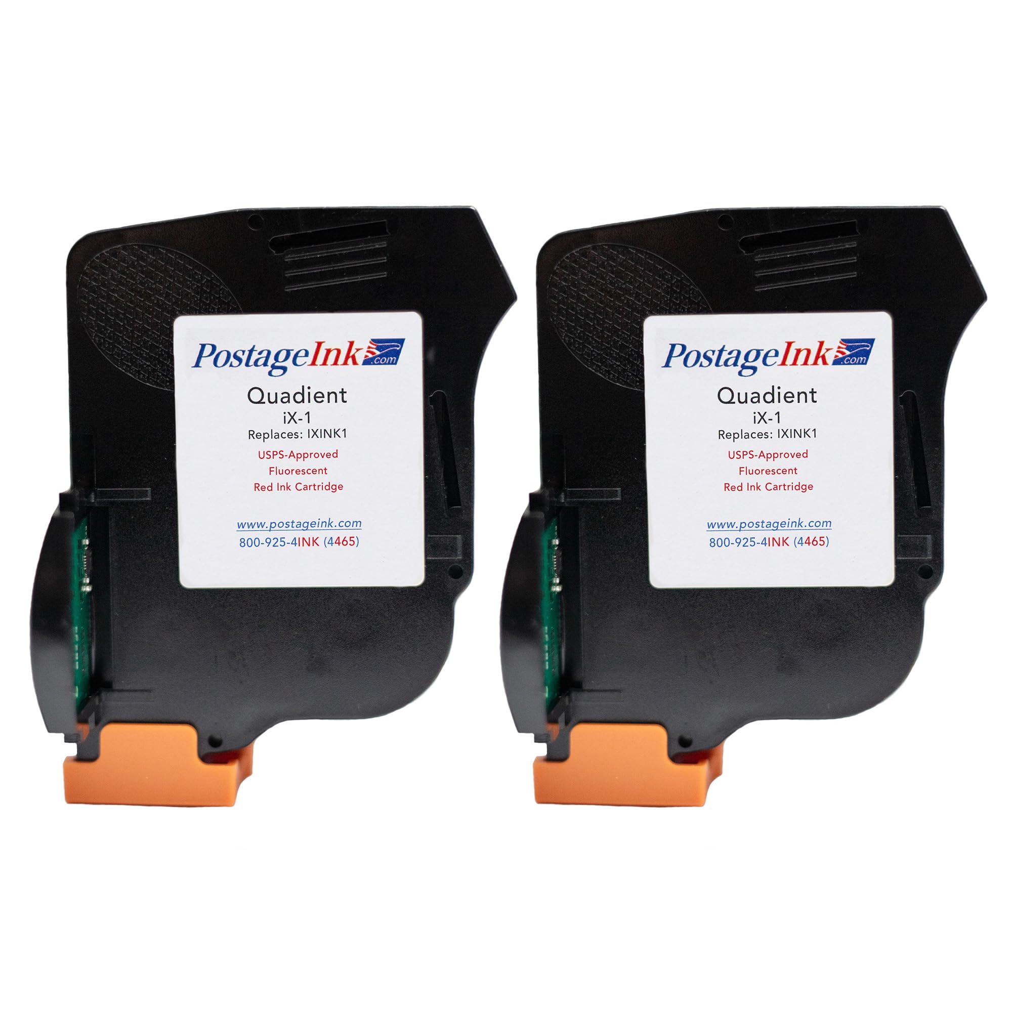 Amazon.com: PostageInk.com IXINK1 2-Pack Red Ink Cartridge for iX-1 ...