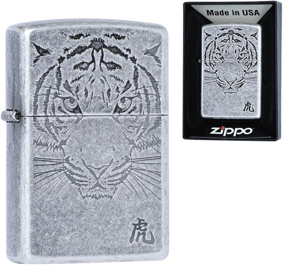 Amazon.com: Zippo TIGER FACE SA Lighters Made in USA South Korea Version