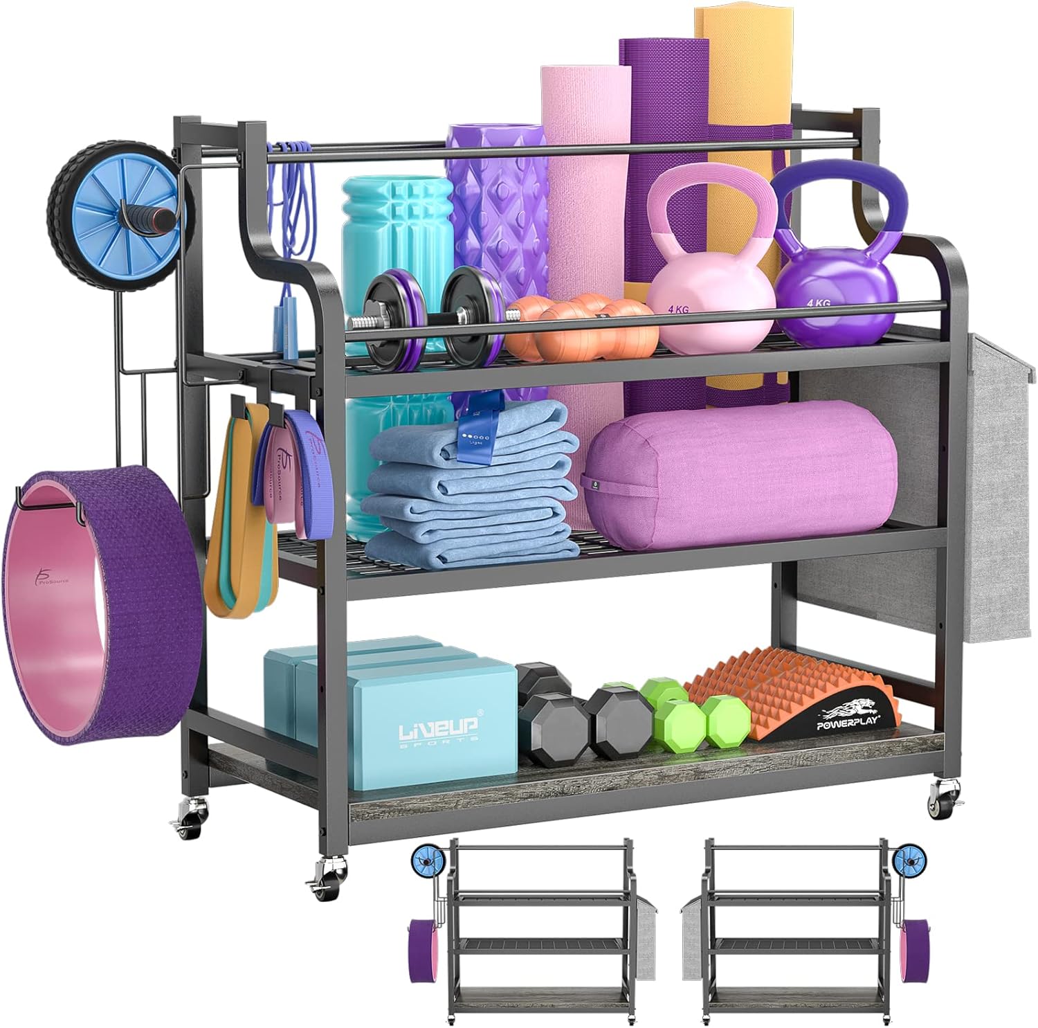 Cyclysio Yoga Mat Storage Racks, Home Gym Storage Rack Workout ...