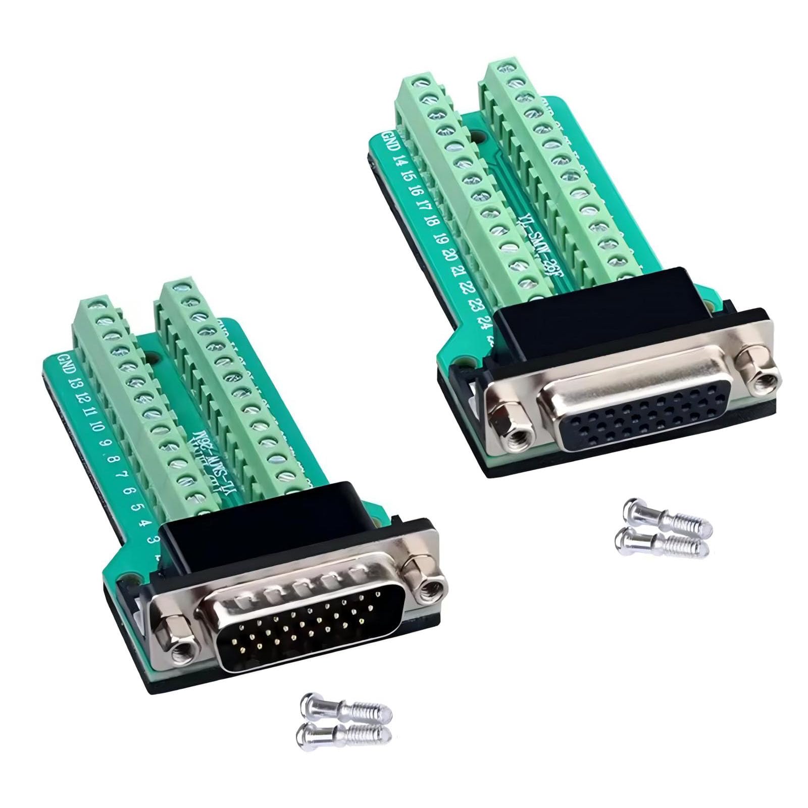 Amazon.com: Willwewon 1PCS Male 1PCS Female DB26 Connector D-sub 26-pin ...