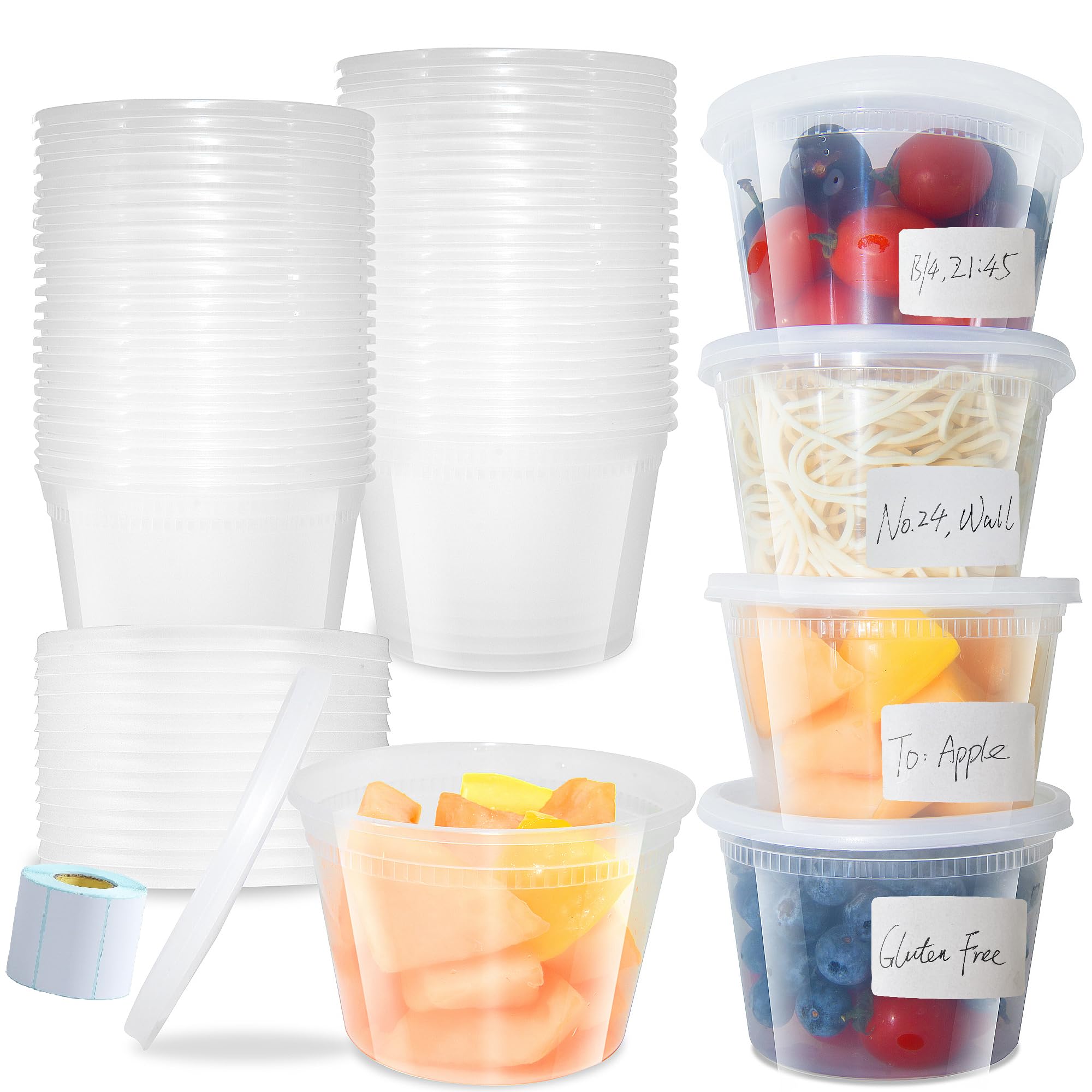 Snapklik.com : Ganfaner To Go Food Containers Airtight w/Labels,16oz ...