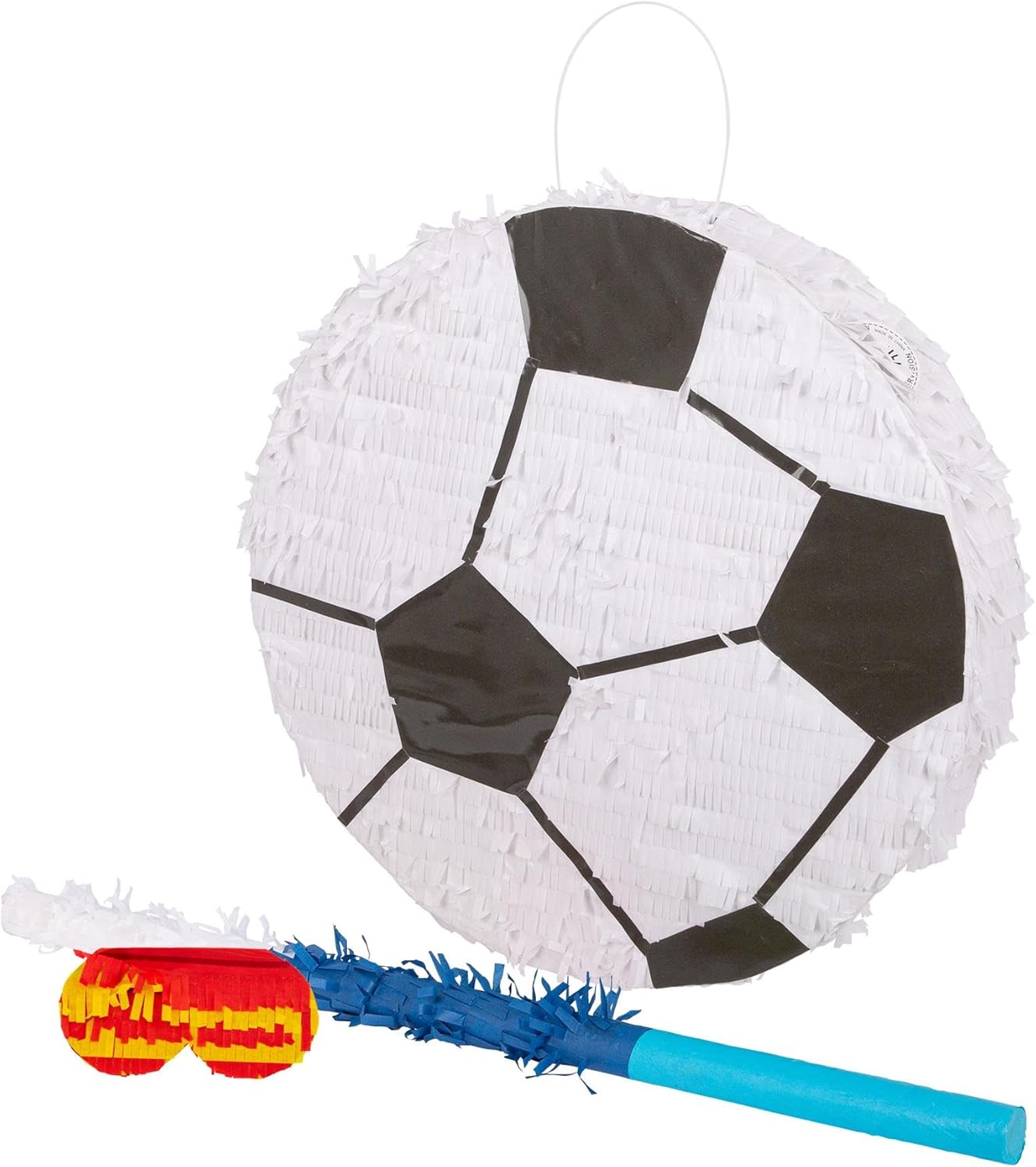 Fax Potato Football Pinata, Stick & Blindfold Set - 3pc - Blue Stick ...