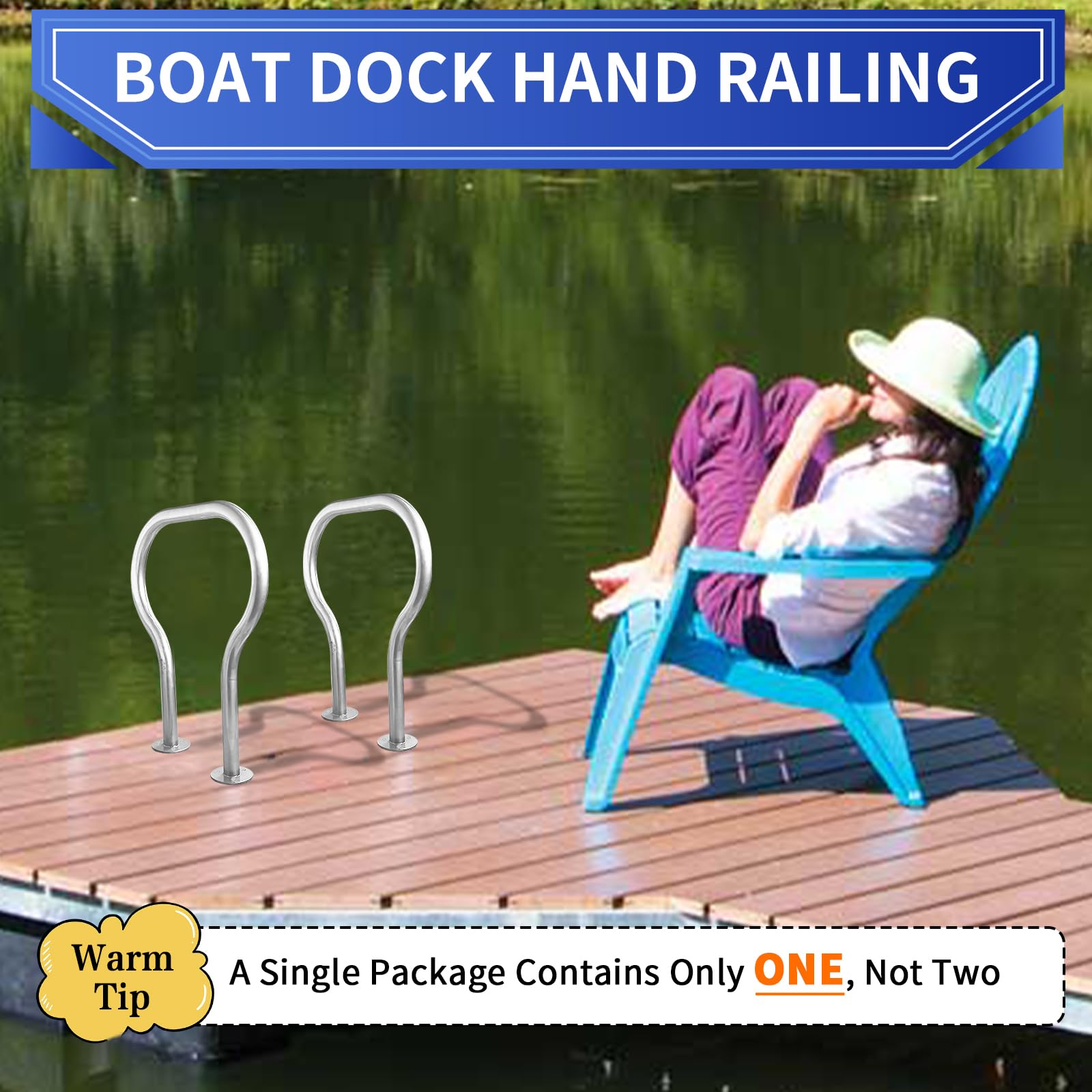 Snapklik.com : Boat Dock Boarding Handrail, Safety Grab bar/Hand ...