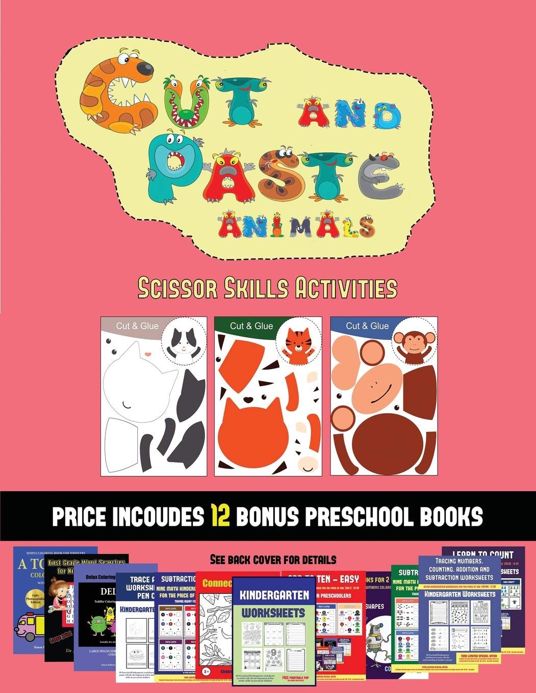 Buy Scissor Skills Activities (Cut and Paste Animals): 20 full-color ...