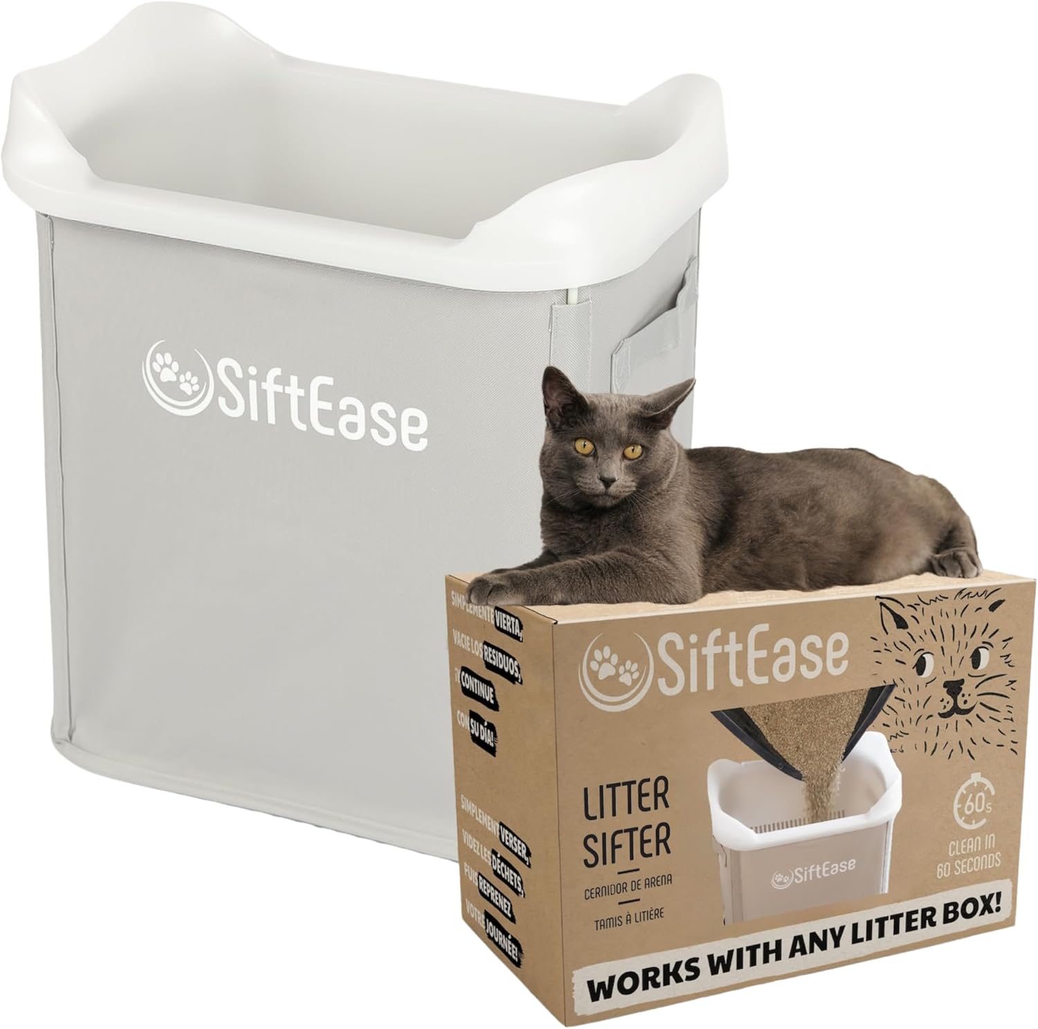 Amazon.com: Cat Litter Sifter - SiftEase Sifting Litter Box Cleaner ...