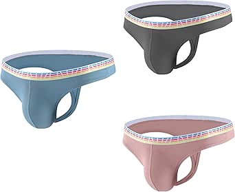 IMAGELION Men's T-Back Sexy Quick-dry Breathable Rainbow Ice-silk ...